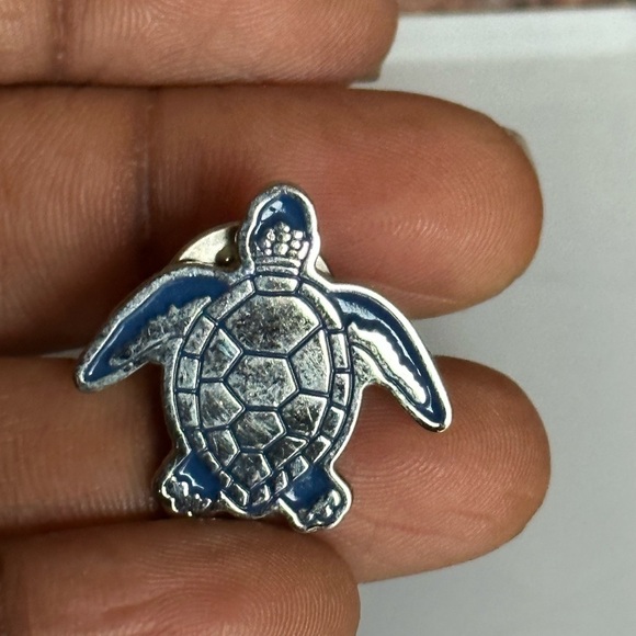 Jewelry | Sea Turtle Silver And Blue Pin Sea World Sea Animals | Poshmark